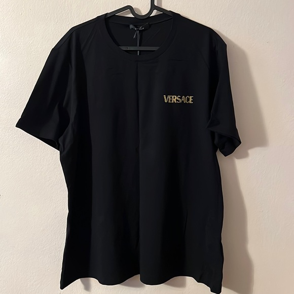 Versace | Tops | Versace Unisex Crystal Embellished Logo Monogram Tee ...